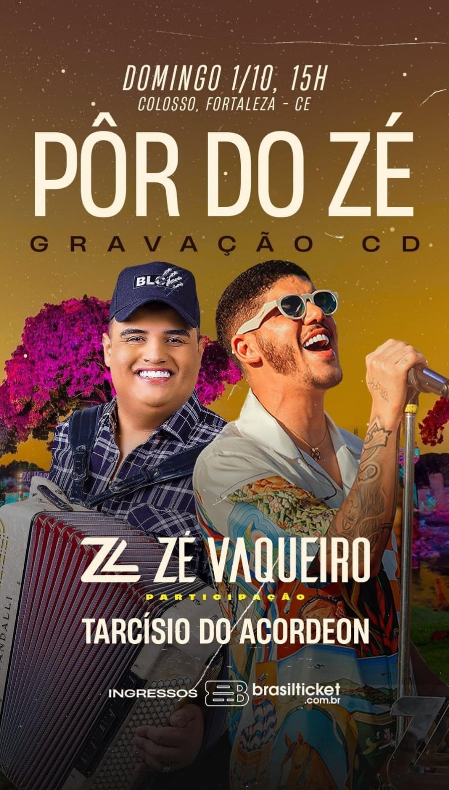 Pôr do Zé: Show de Zé Vaqueiro tem venda de ingressos iniciada; saiba ...